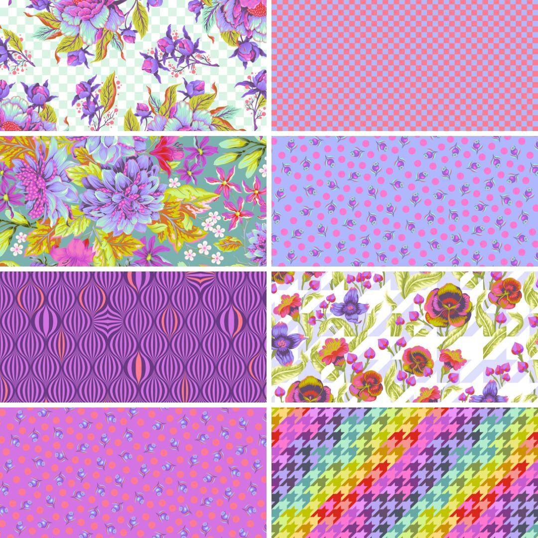 Tula Pink Untamed Fat Quarter Fabric Bundle Free Spirit Fabrics Neon ...