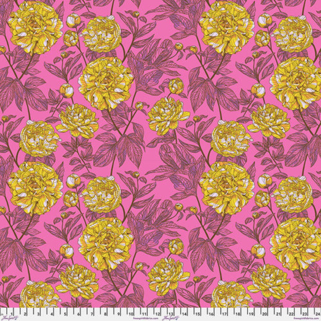 Housewarming Shocker Pink Floral Fabric by Anna Maria Horner for Free ...