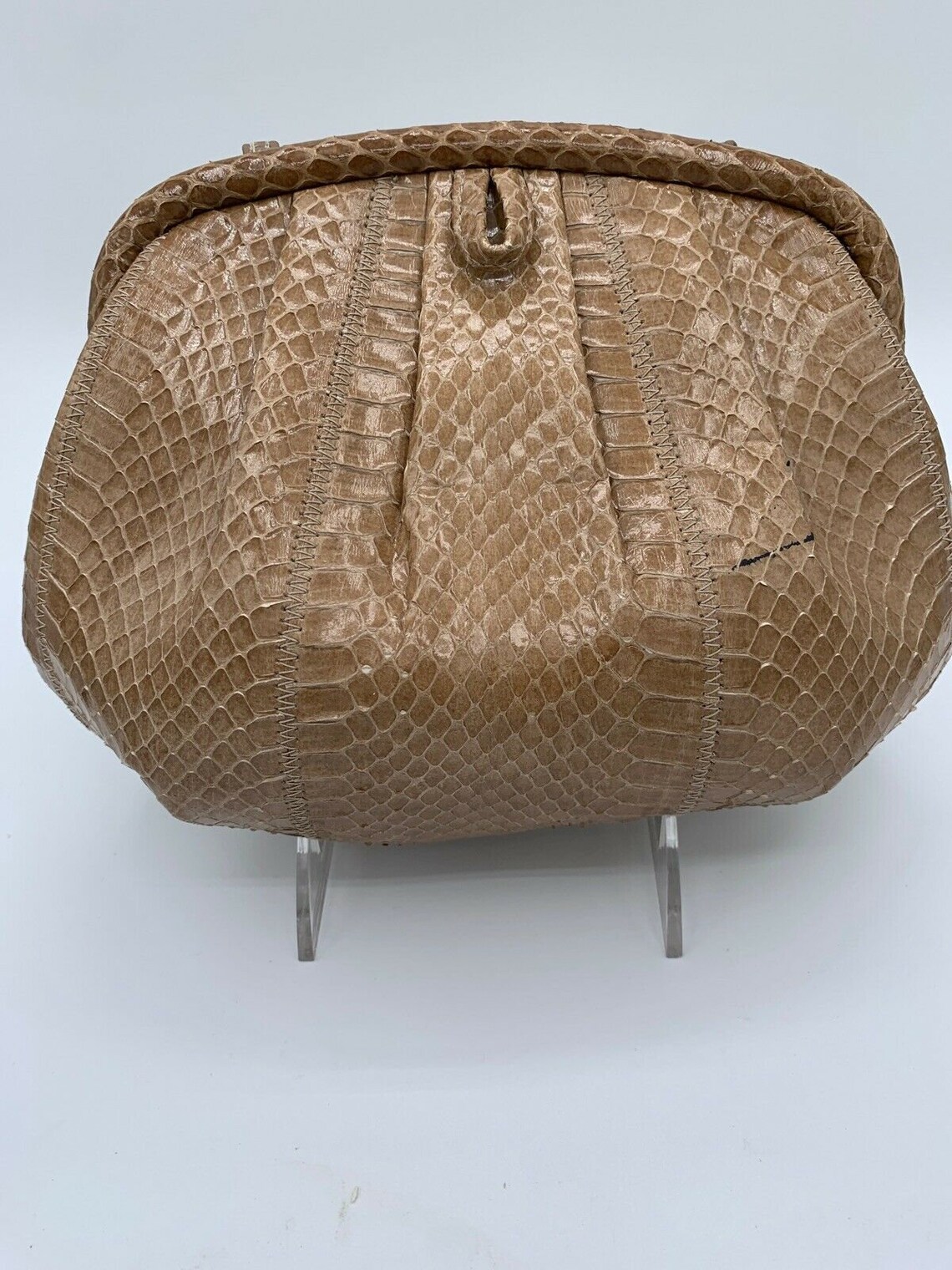 Vintage Reptile Purse Snake Skin Brown Ande Handbag Retro Vintage ...