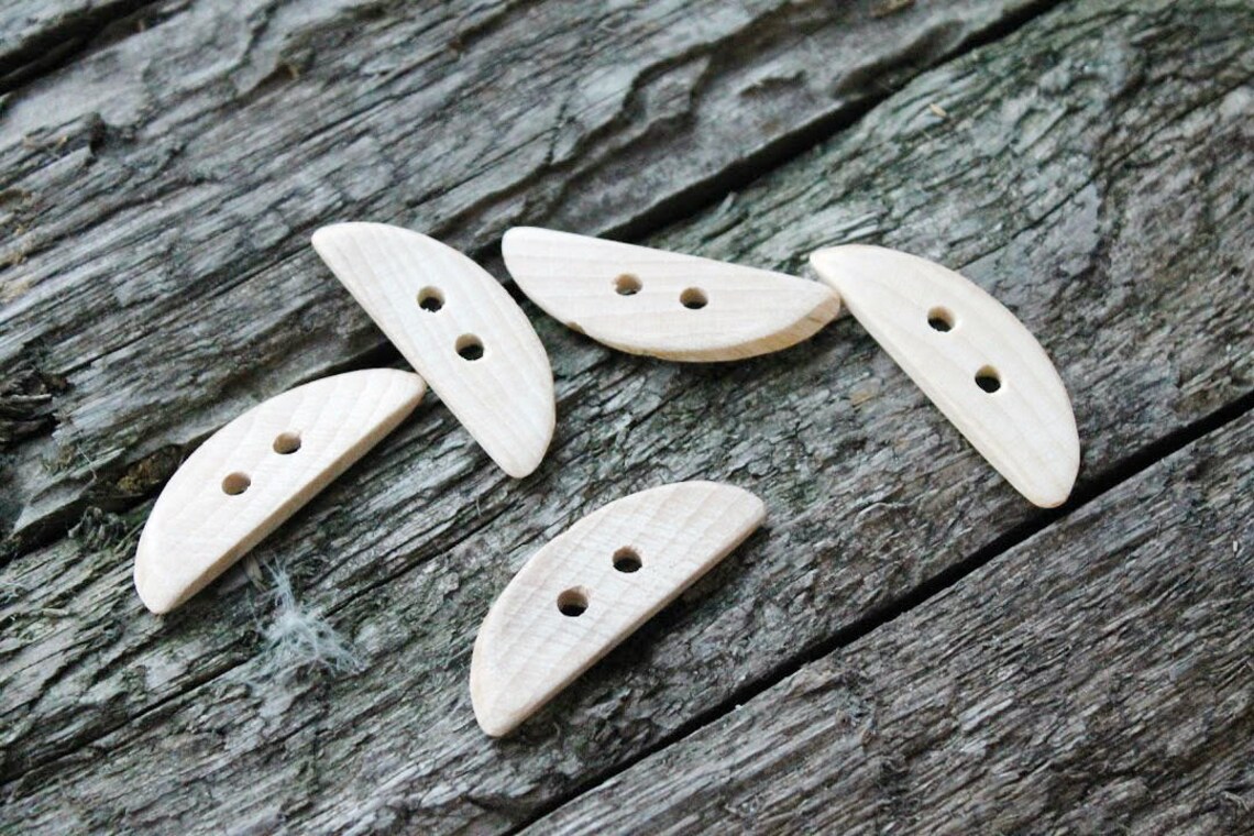 Set of 5 Wooden Buttons - Eco Friendly Buttons - Made in Ukraine From ...