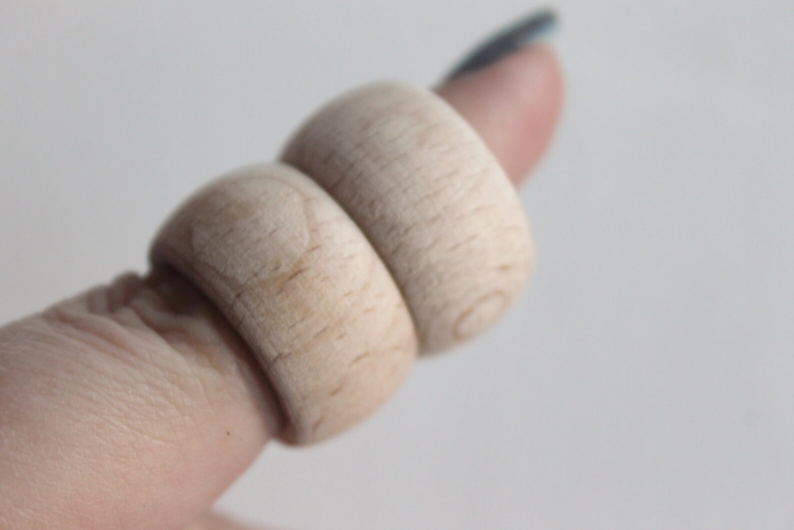 Set of 2 Unfinished Wooden Finger Rings 21 Mm 0.82 - Etsy