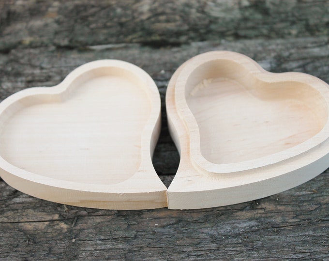 Heart-box Unfinished Wooden With Cover Natural, Eco Friendly - Etsy