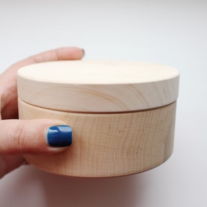 110 Mm Round Unfinished Wooden Box With Cover Natural, Eco Friendly 110 ...