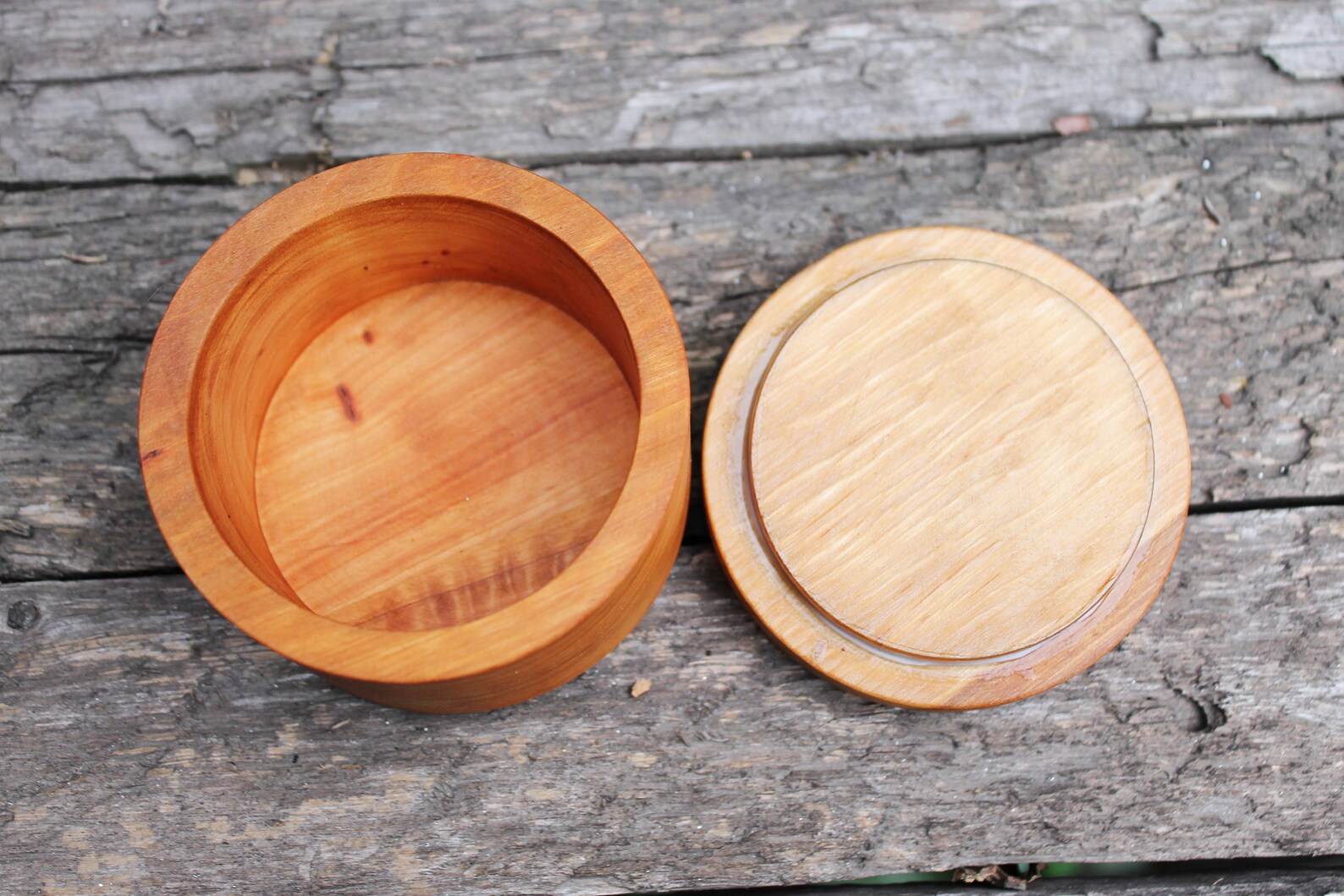 80 Mm Round Unfinished Wooden Box Welded in Olive Oil With - Etsy