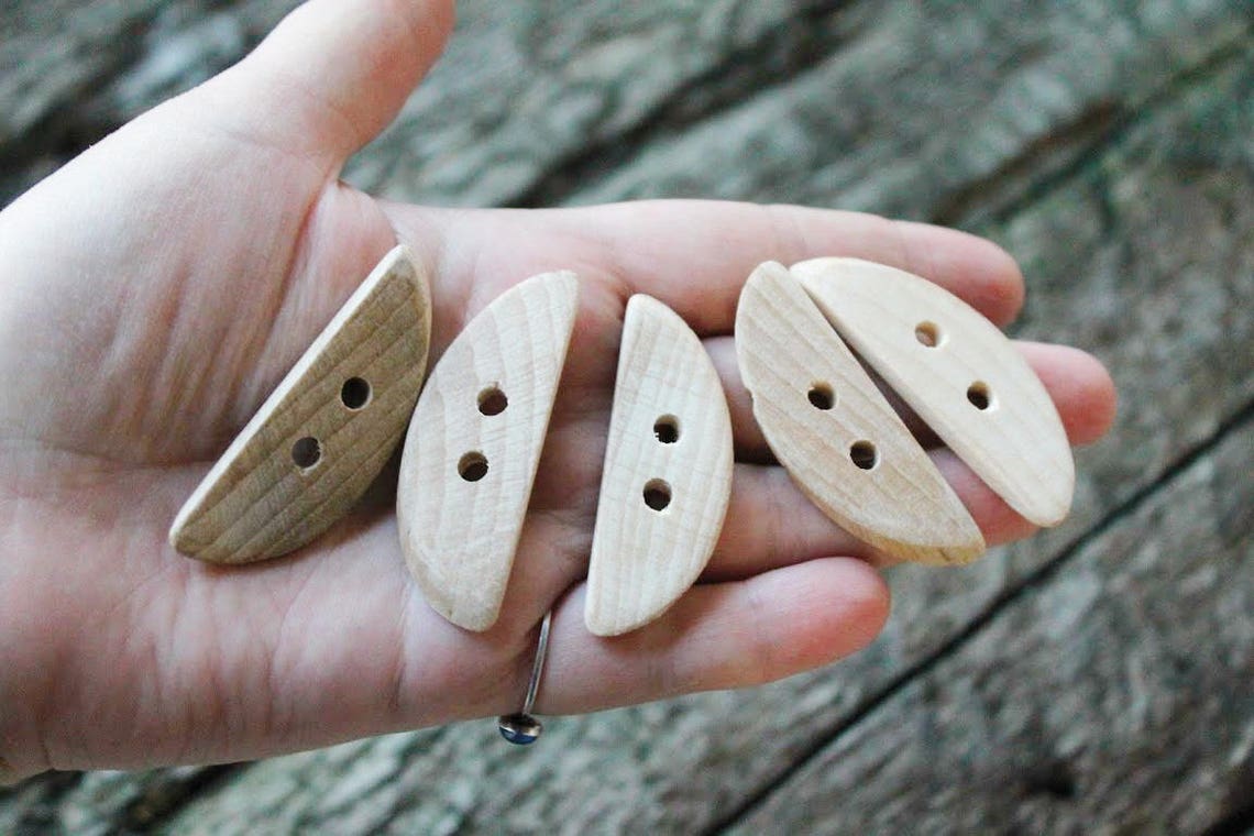 Set of 5 Wooden Buttons - Eco Friendly Buttons - Made in Ukraine From ...