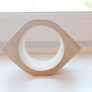 70 Mm BIG Wooden Bangle Unfinished Eye Shape - Natural Eco Friendly ...