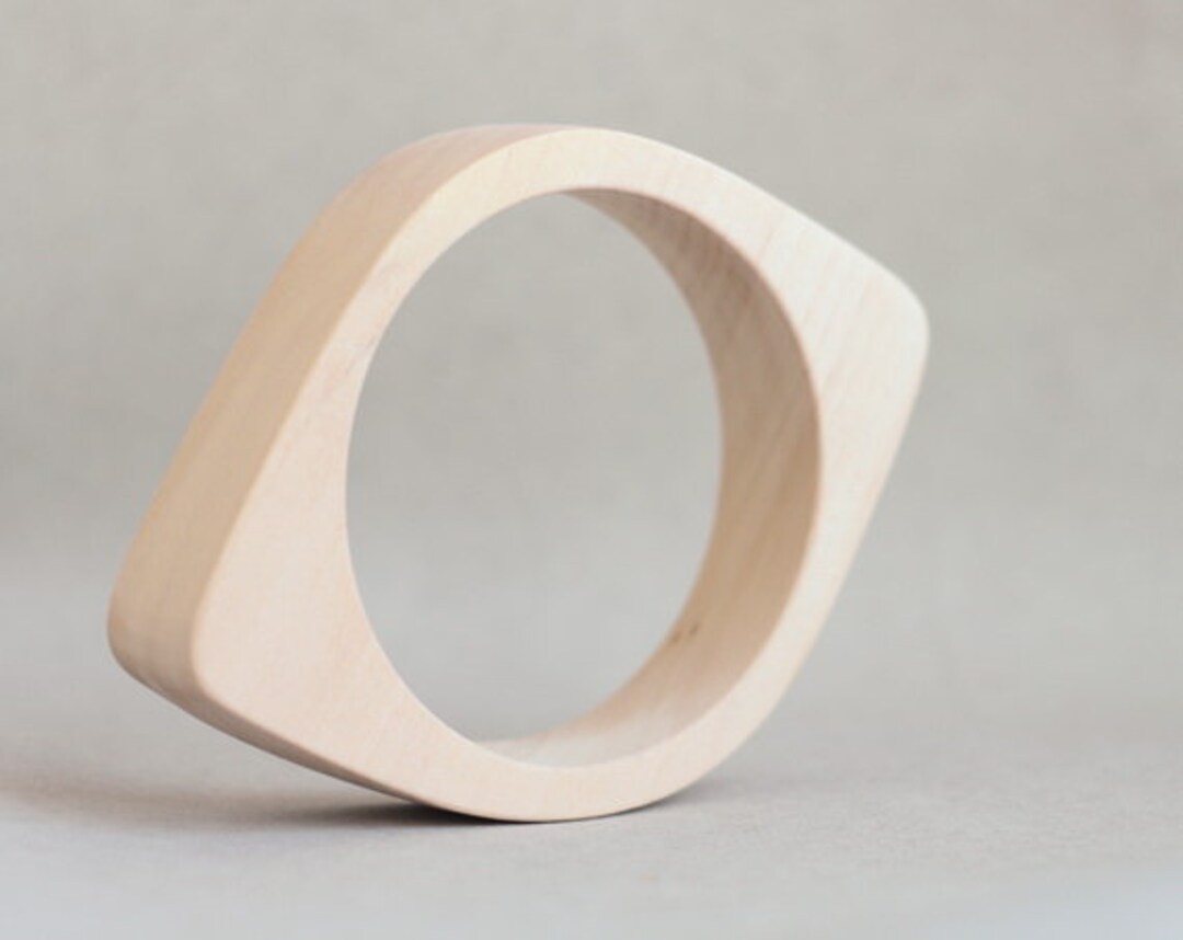 20 Mm Wooden Bangle Unfinished Eye Shape - Natural Eco Friendly NE 20 ...