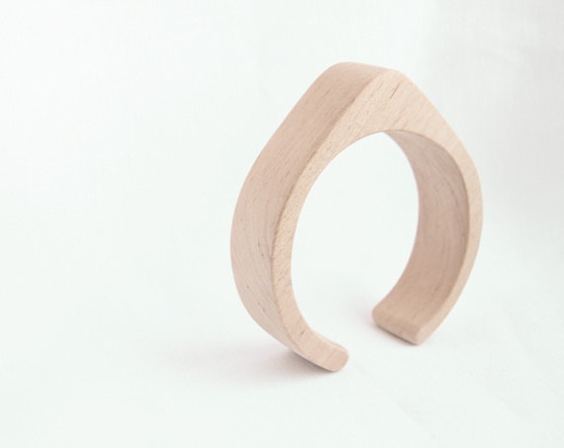 25 Mm Wooden Cuff Unfinished Drop Shape - Natural Eco Friendly TA25 - Etsy