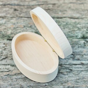 Oval Unfinished Wooden Box 115x68 Mm - Eco-friendly - Made From Alder ...