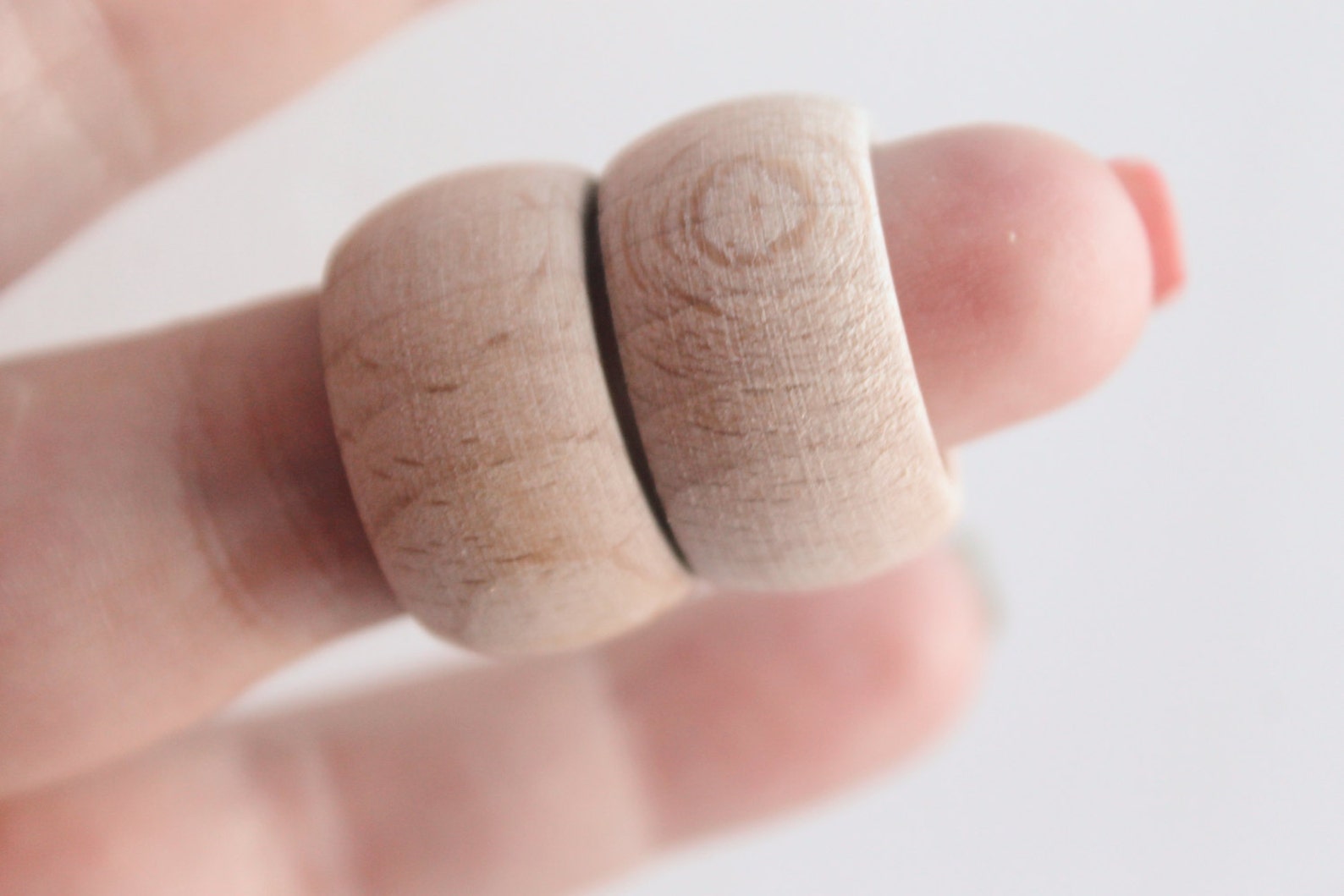 Set of 2 Unfinished Wooden Finger Rings 21 Mm 0.82 - Etsy