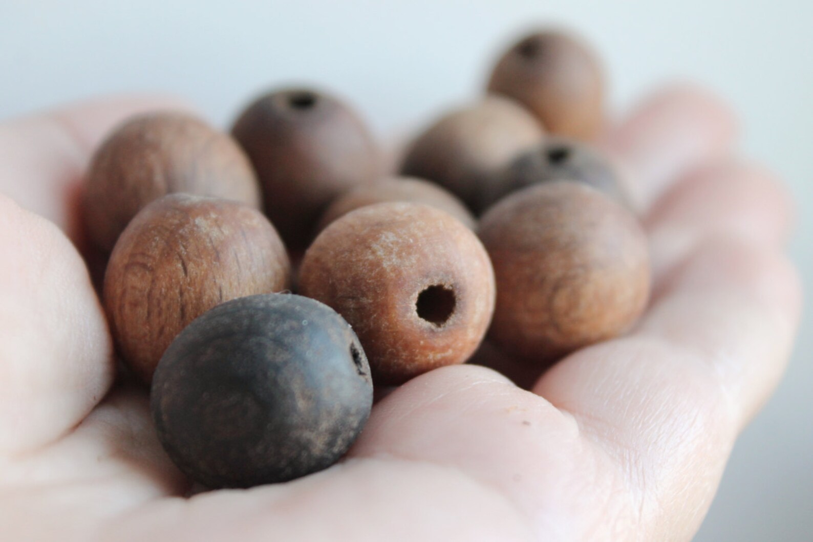 18 Mm Wooden Textured Beads 50 Pcs Natural ECO-FRIENDLY | Etsy