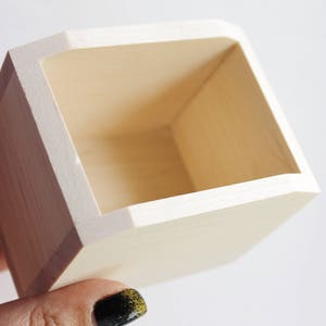 Unfinished Wooden Square Box 77x57 Mm Natural Eco-friendly Made From ...