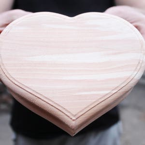 Big Heart-box Unfinished Wooden Box 165 Mm X 130 Mm With Cover Natural ...