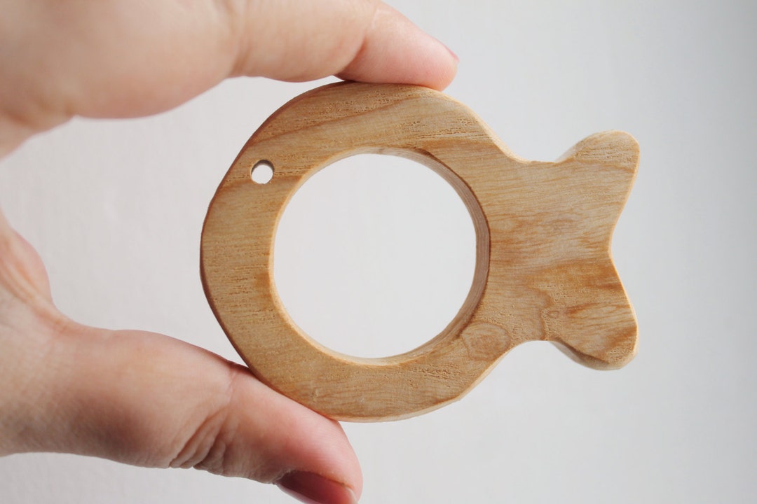 Fish-teether Made From Ash-tree, Natural, Eco-friendly Natural Wooden ...
