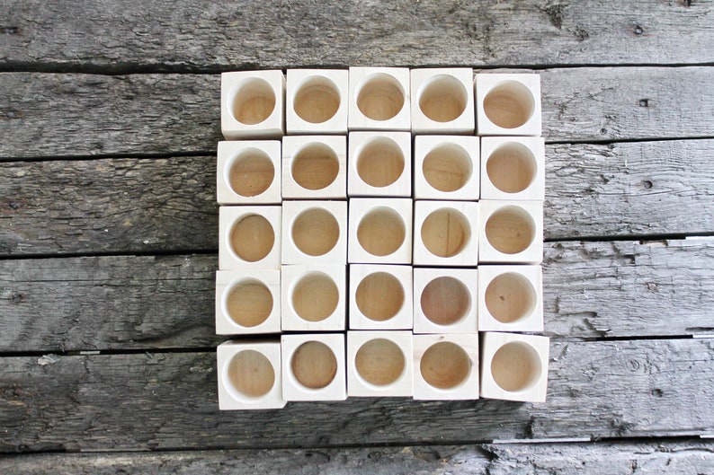 45 mm Square unfinished wooden box without lid natural | Etsy