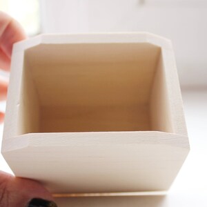 Unfinished Wooden Square Box 77x57 Mm Natural Eco-friendly Made From ...