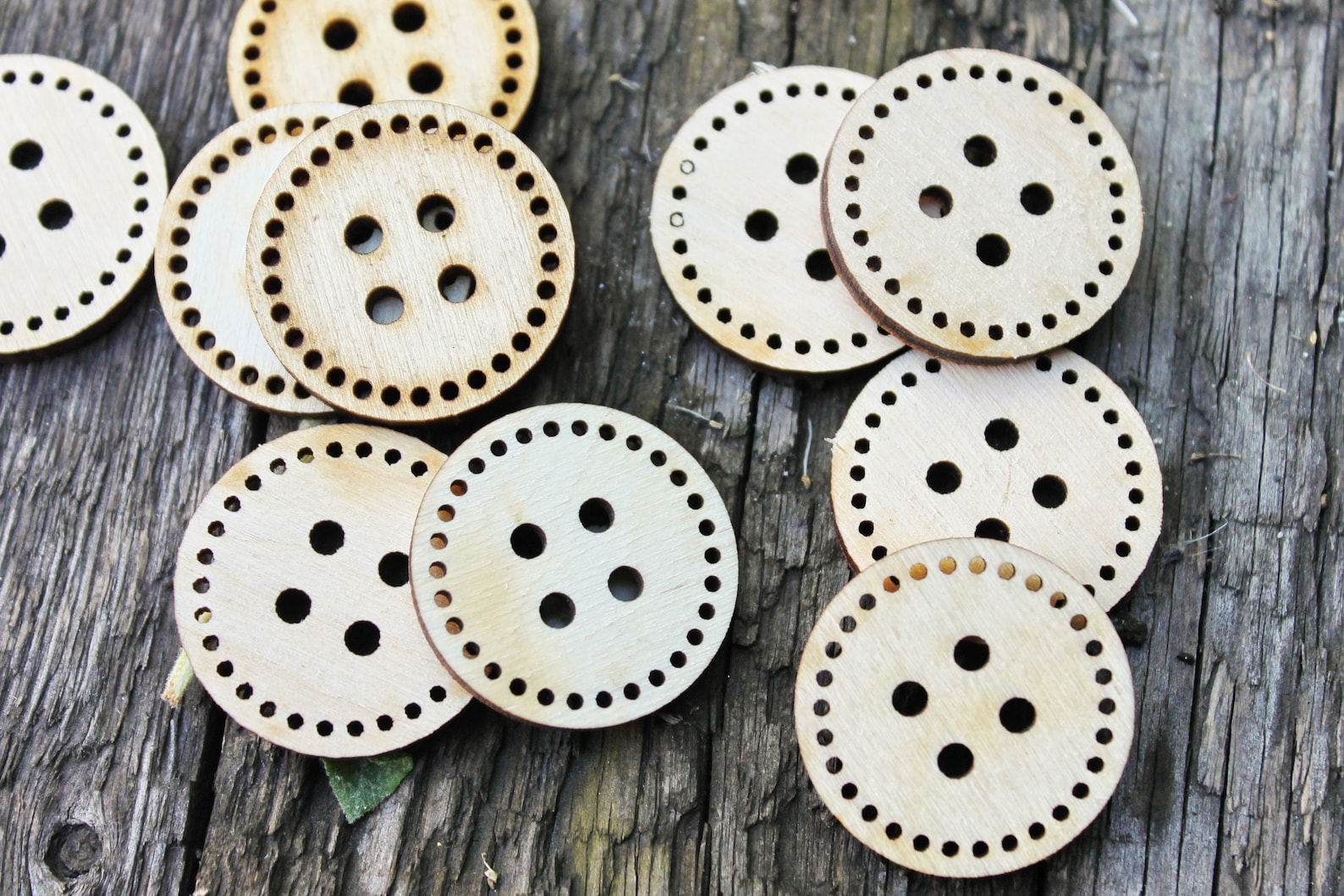 Set of 10 Unfinished Laser Cut Round Buttons 30 Mm 1.2 - Etsy