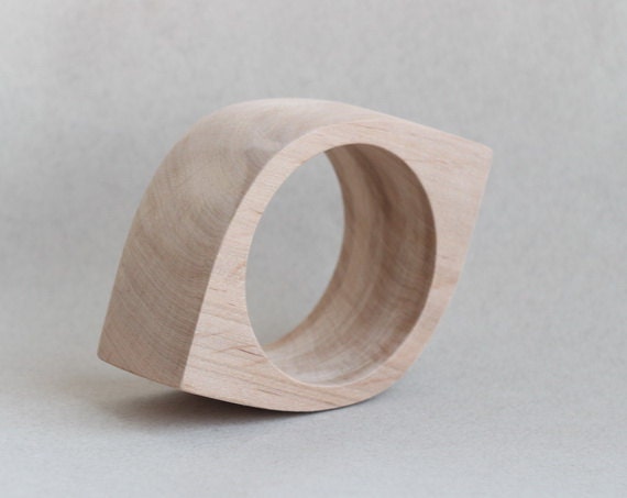 40 Mm Wooden Bangle Unfinished Eye Shape - Natural Eco Friendly NE40 - Etsy