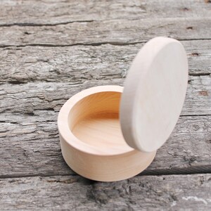 100 Mm Round Unfinished Wooden Box on Hinge Natural Eco - Etsy
