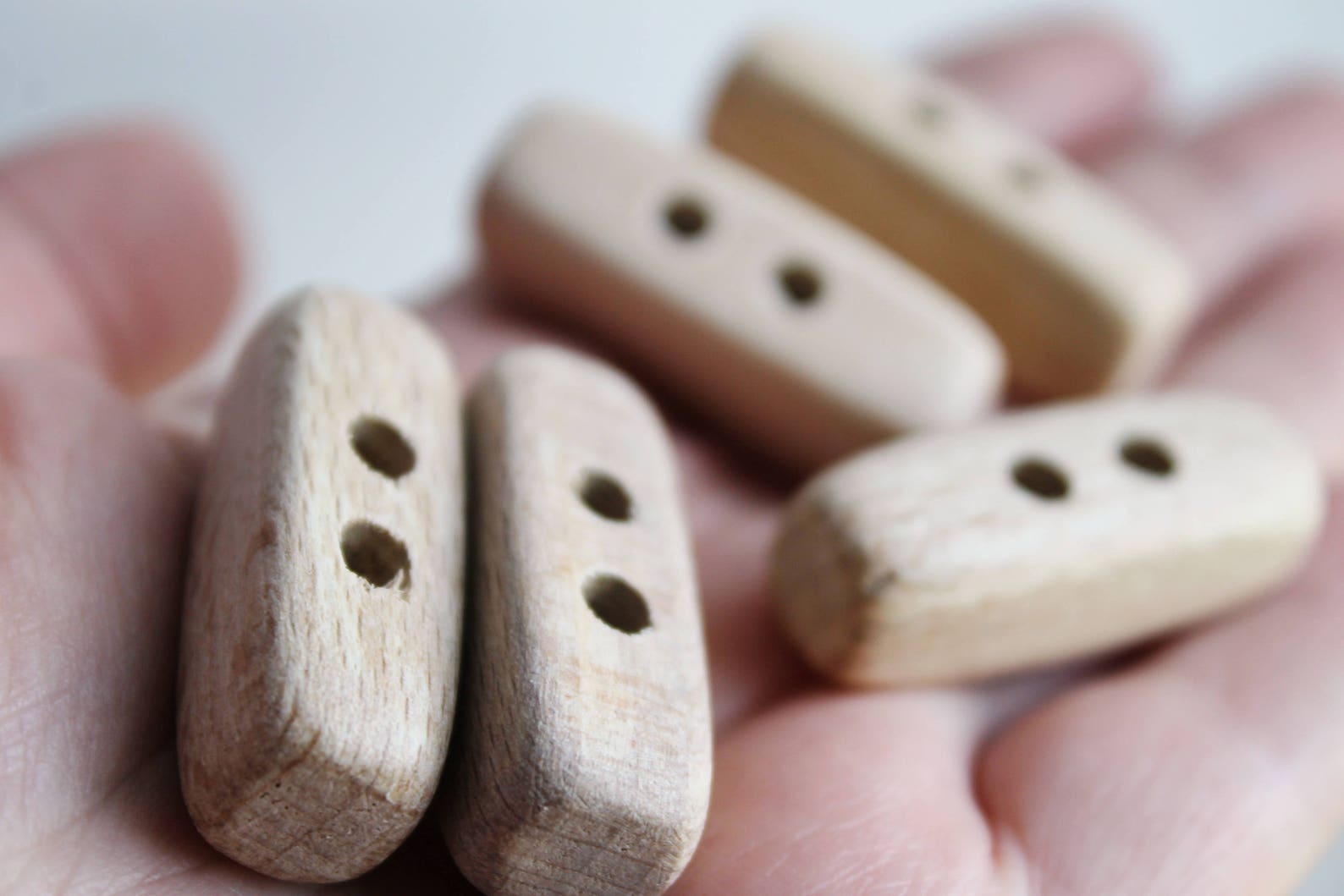 Set of 5 Wooden Buttons - Eco Friendly Buttons - Made of Beech Wood - Etsy