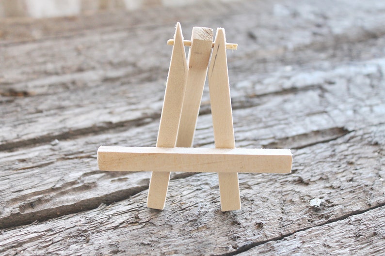 Miniature Easel Unfinished Wood Easel Miniature Painting - Etsy