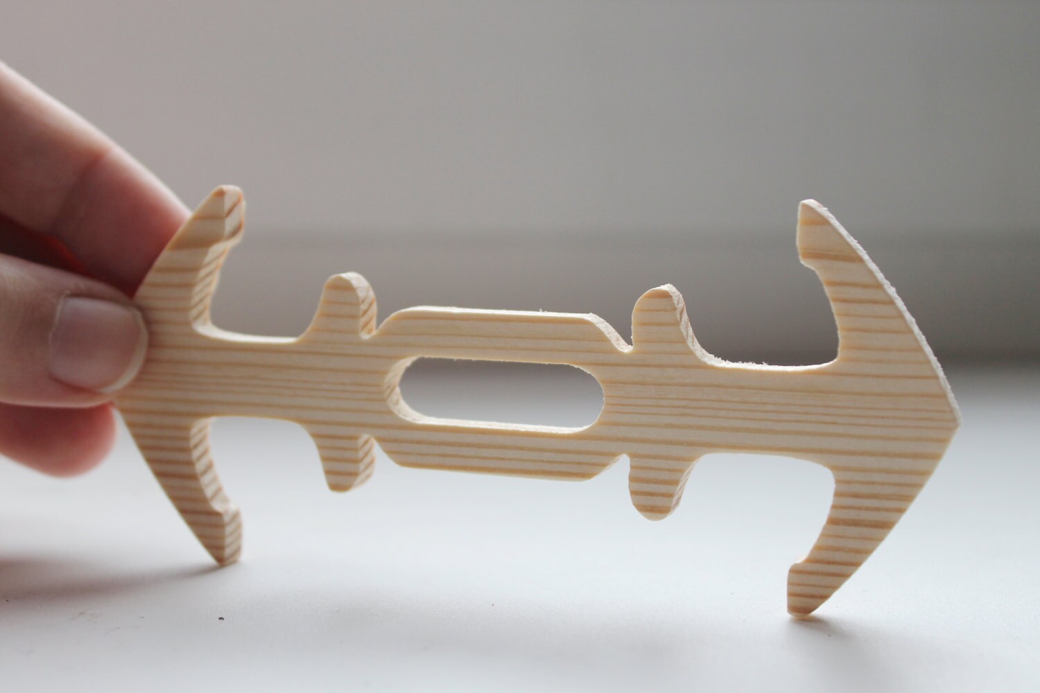 Unfinished Wooden Bow Tie With Anchors at the Ends Natural - Etsy