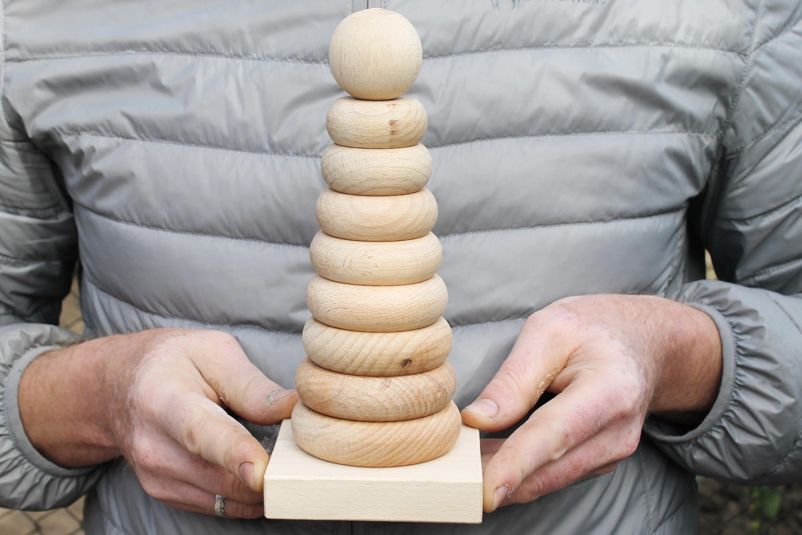 Wooden Pyramid Puzzle - Unfinished Wood - Made of Beech Wood - Eco Wood ...