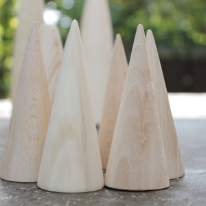 Big Wooden Cones 100 Mm X 40 Mm Natural Eco-friendly - Etsy