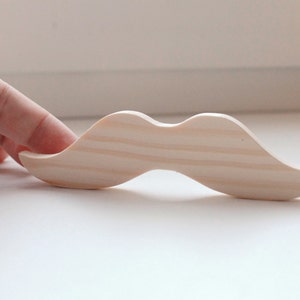 Unfinished Wooden Mustache-2 - Bow Tie - Natural - Eco Friendly - Pine ...