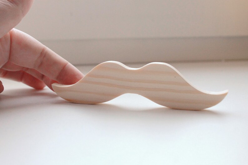 Unfinished Wooden Mustache-2 - Bow Tie - Natural - Eco Friendly - Pine ...