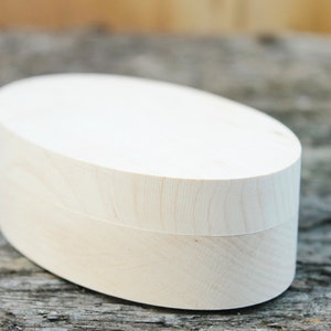 Oval Unfinished Wooden Box 115x68 Mm - Eco-friendly - Made From Alder ...