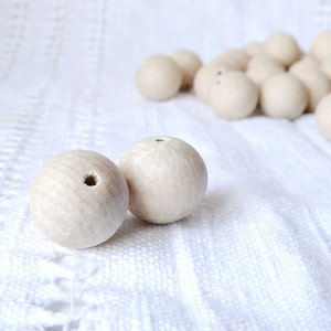 25 Mm Wooden Beads 50 Pcs Natural Eco Friendly R25mm - Etsy