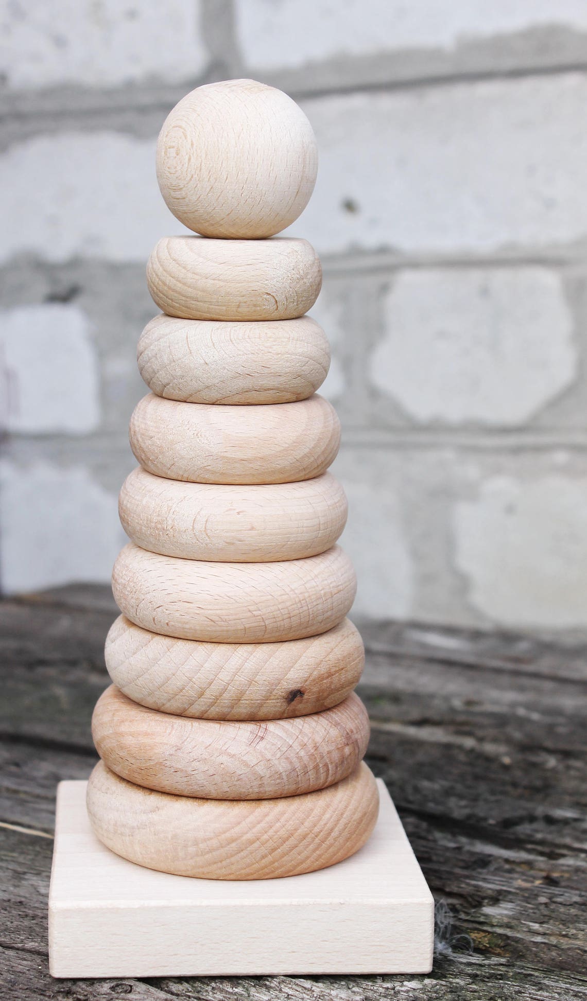 Wooden Pyramid Puzzle - Unfinished Wood - Made of Beech Wood - Eco Wood ...