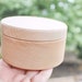 100 Mm Round Unfinished Wooden Box on Hinge Natural Eco - Etsy