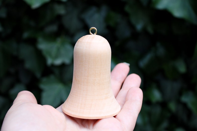 Wooden Bell 65 Mm Unfinished Wooden Bell With Bead Tongue - Etsy