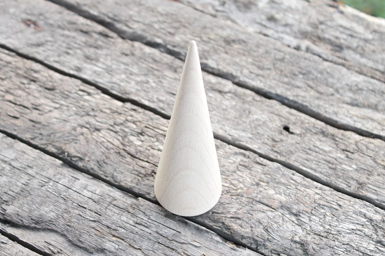 Big Wooden Cones 150 Mm X 50 Mm - Natural Eco-friendly - Beech Wood - Etsy