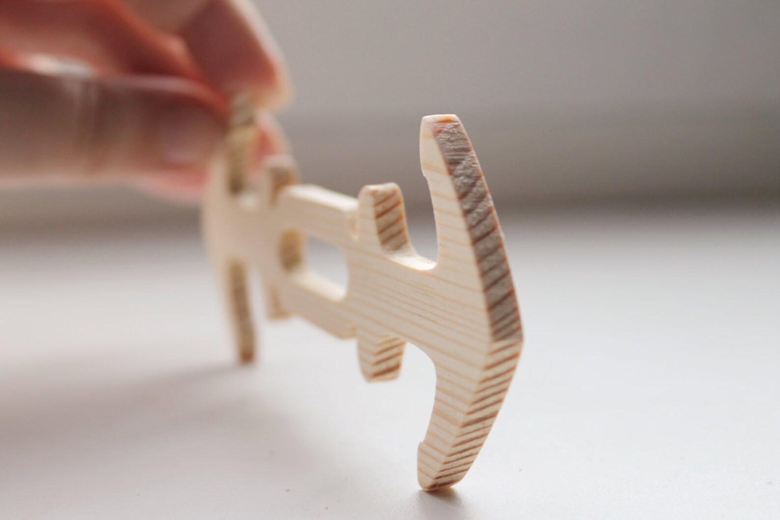 Unfinished Wooden Bow Tie With Anchors at the Ends Natural - Etsy