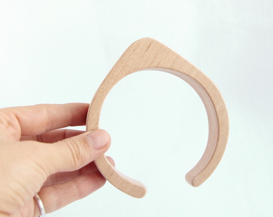 25 Mm Wooden Cuff Unfinished Drop Shape - Natural Eco Friendly TA25 - Etsy