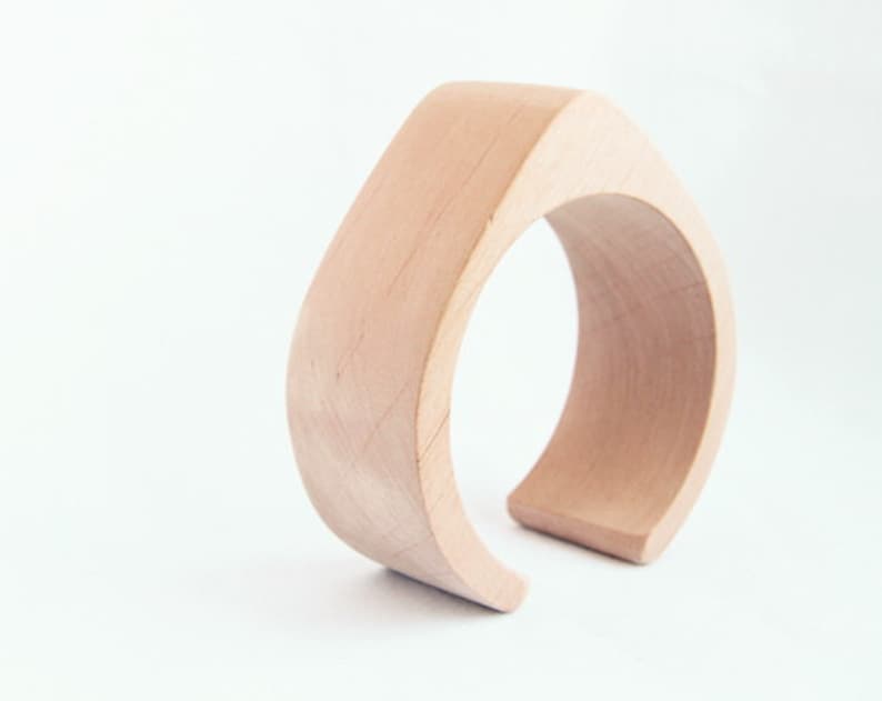 35 Mm Wooden Cuff Unfinished Drop Shape - Natural Eco Friendly TA35 - Etsy