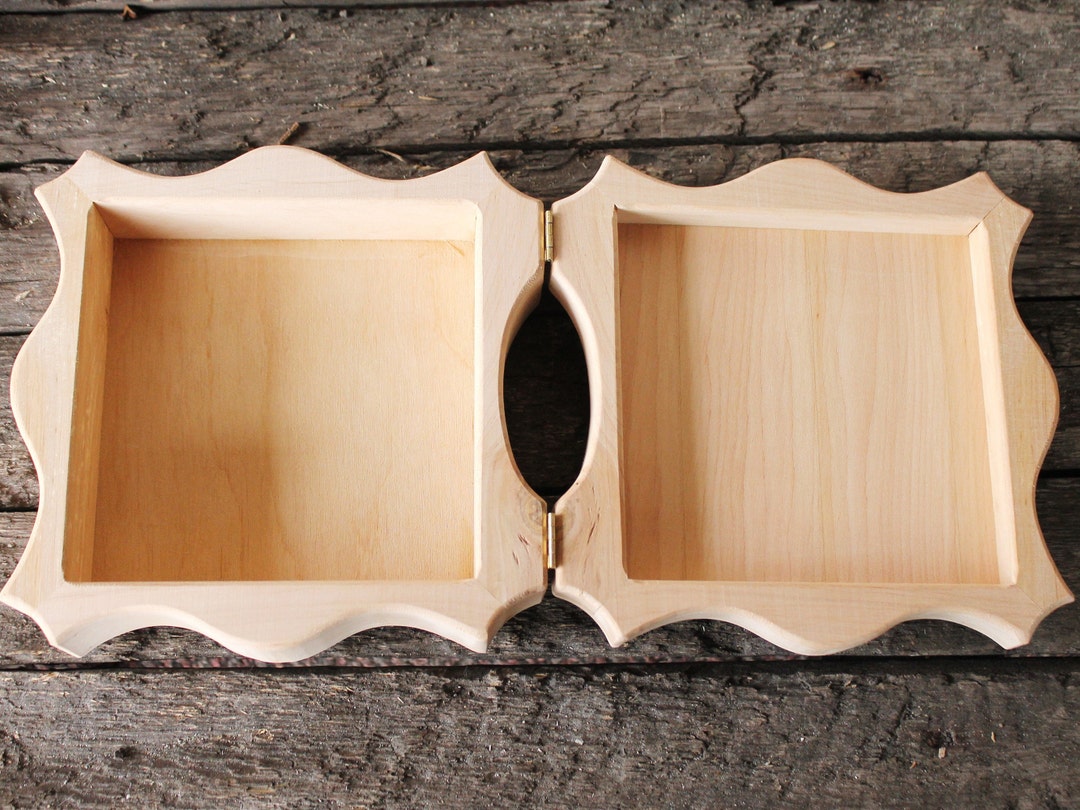 Big Wooden Square Box - Unfinished Wooden Box - 190 Mm - 7.5 Inch - on ...