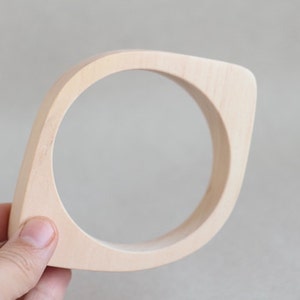 20 Mm Wooden Bangle Unfinished Eye Shape - Natural Eco Friendly NE 20 ...