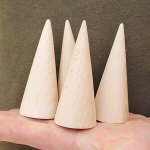 Big Wooden Cones 100 Mm X 40 Mm Natural Eco-friendly - Etsy