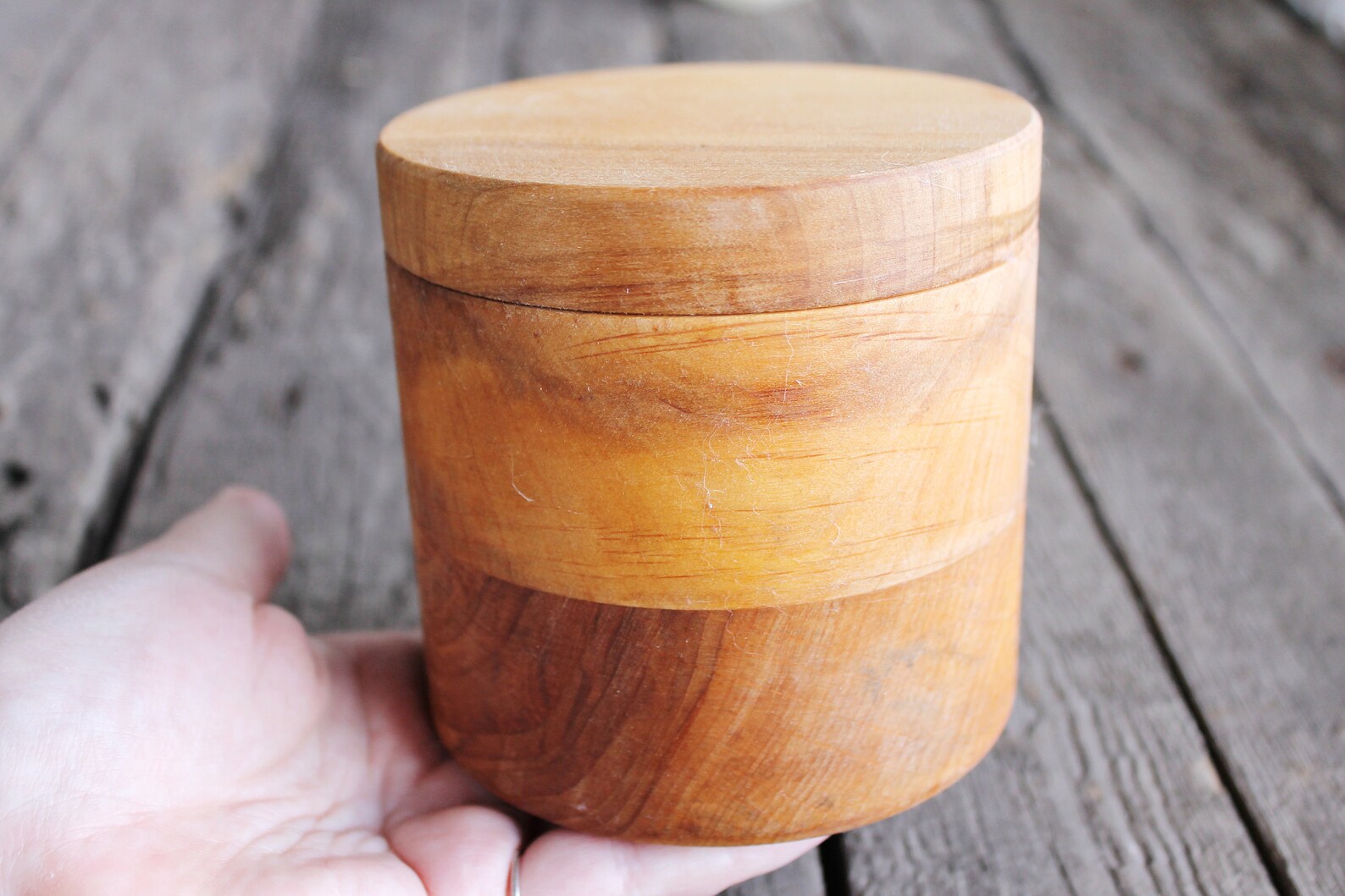 100 Mm X 100 Mm Round Unfinished Wooden Box Boiled in Olive - Etsy