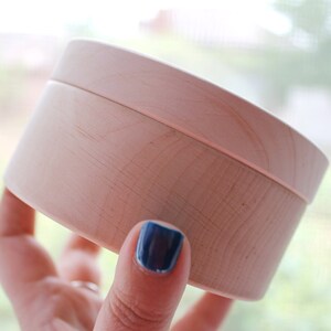 110 Mm Round Unfinished Wooden Box With Cover Natural, Eco Friendly 110 ...