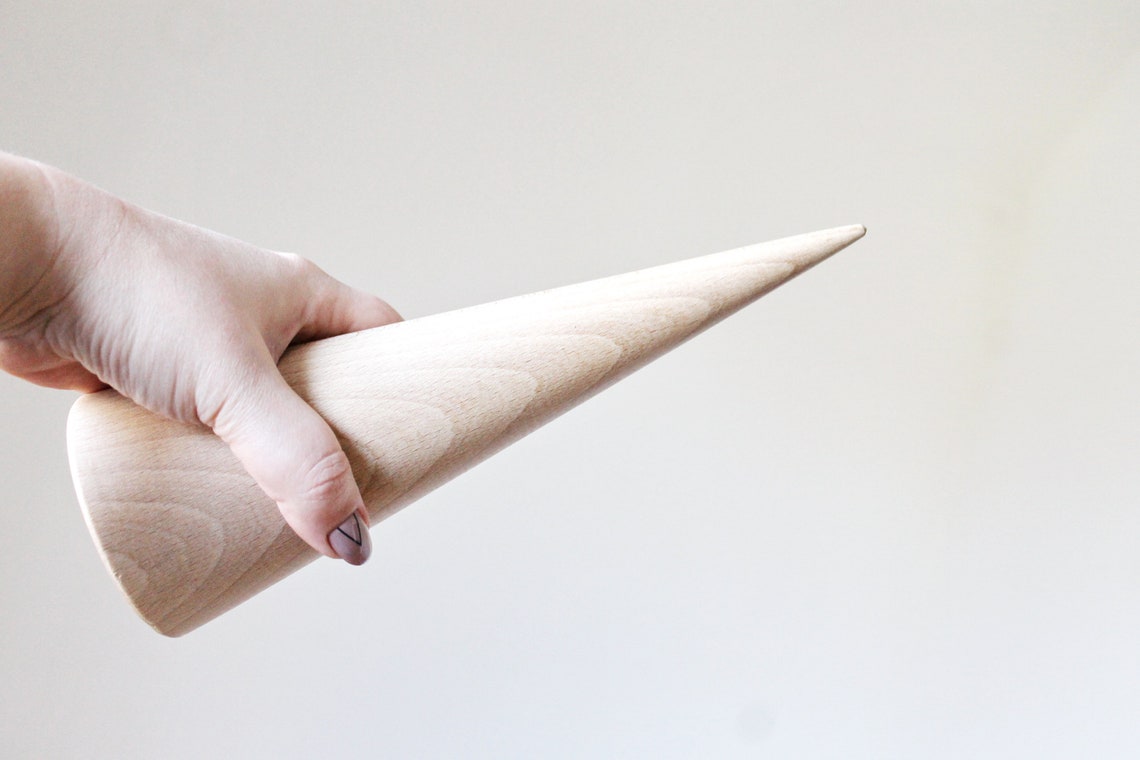 Big Wooden Cones 245 Mm X 75 Mm 9.6x3 Inch Natural - Etsy