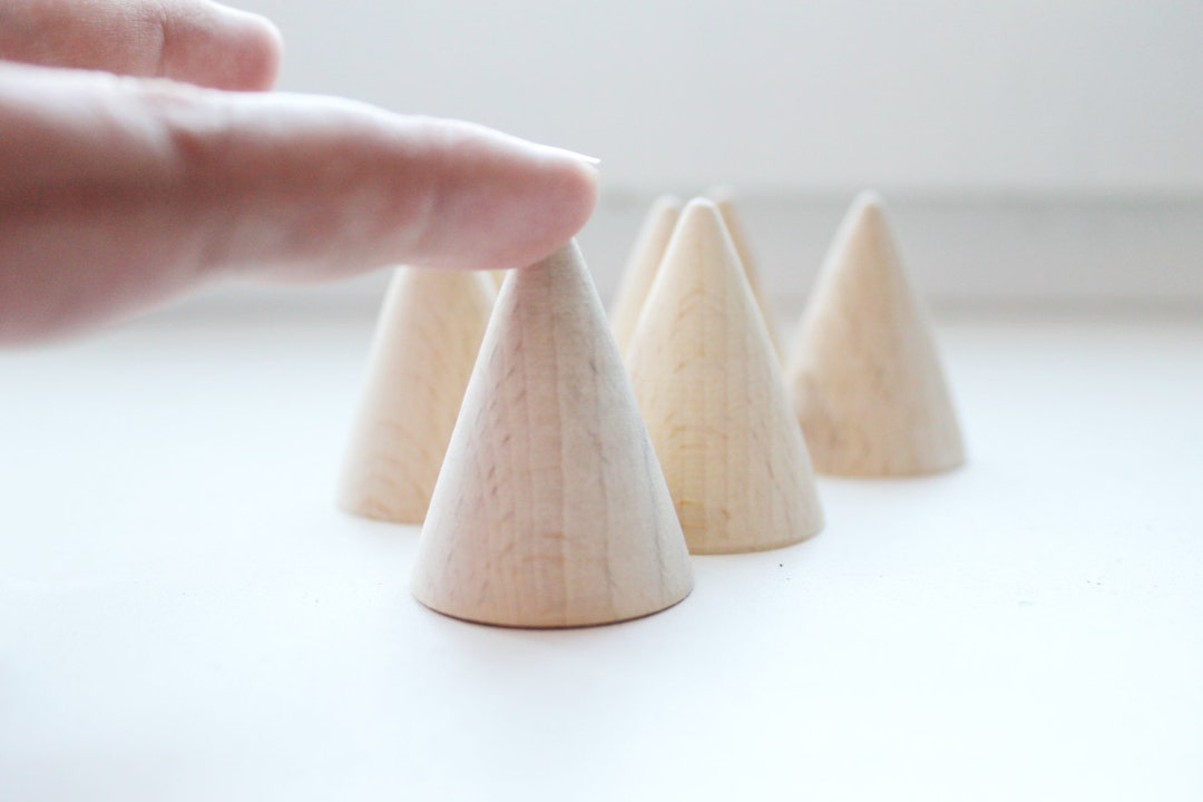 Set of 5 - Big Wooden Cones 40x30 Mm 5 Pcs - Eco Friendly - CONES ...