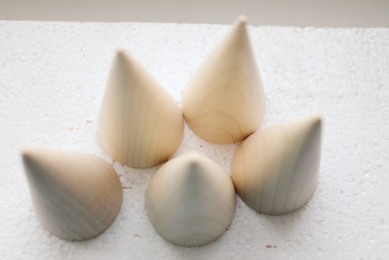 Set of 5 - Big Wooden Cones 75x35 Mm 5 Pcs - Eco Friendly - CONES ...