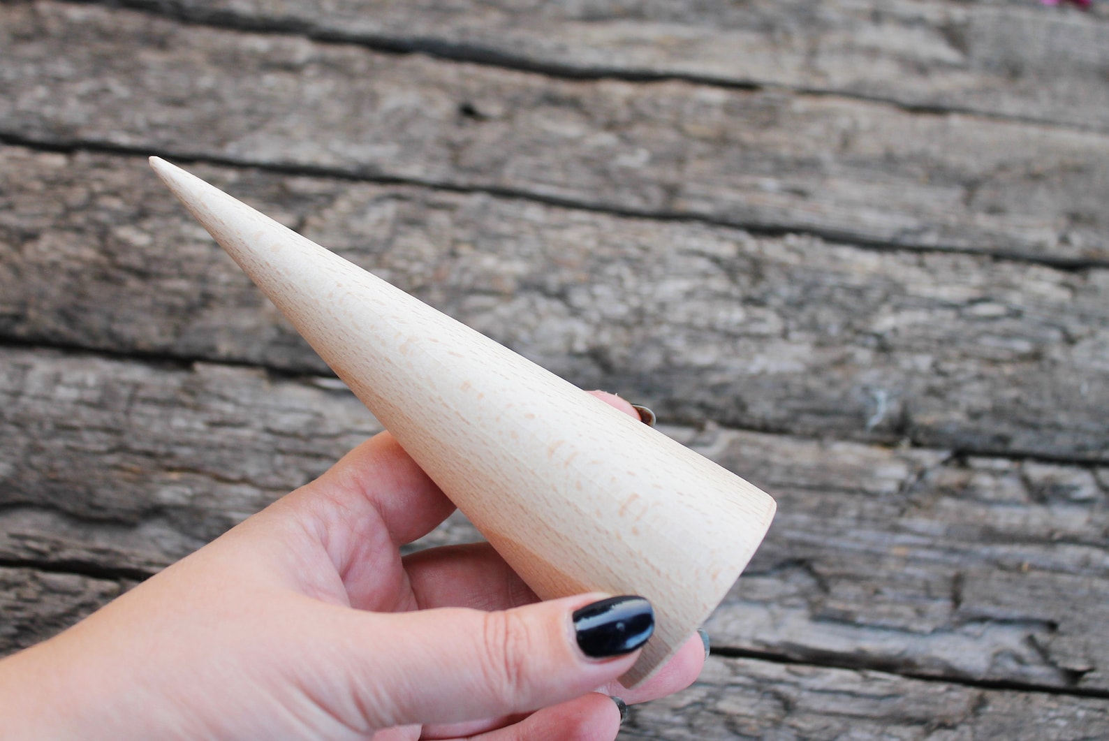 Big Wooden Cones 150 Mm X 50 Mm - Natural Eco-friendly - Beech Wood - Etsy