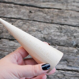 Large Wooden Cone 150mm - 5.9 Inch - Beech Wood Blank for Crafts ...