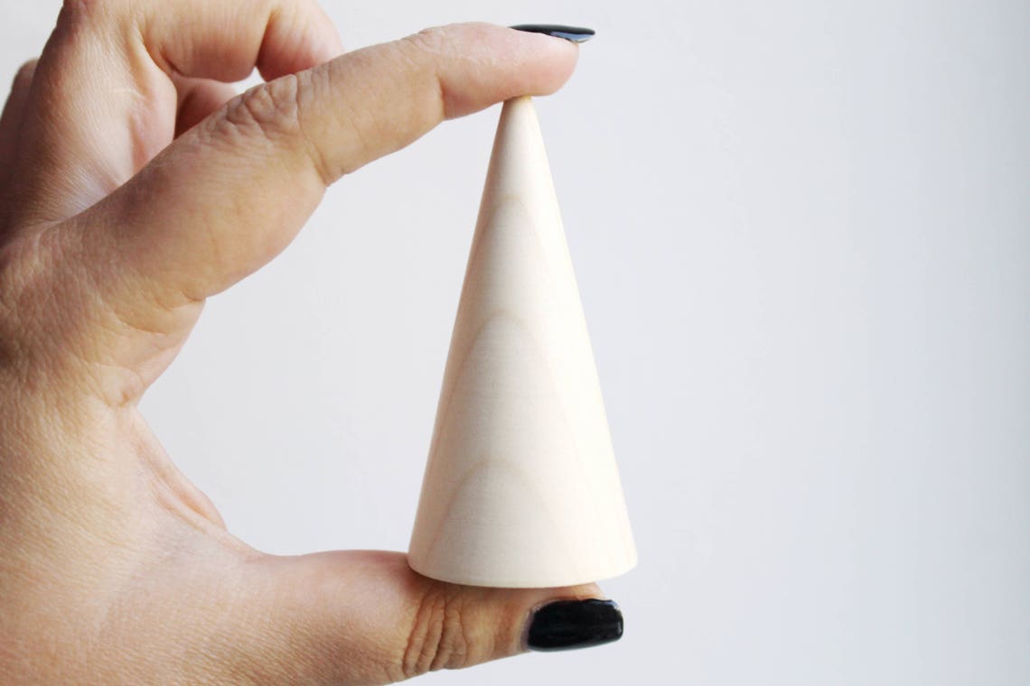 Set of 5 - Big Wooden Cones 75x35 Mm 5 Pcs - Eco Friendly - CONES ...